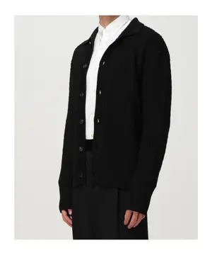 Tagliatore Long-sleeved Cardigan With French Collar - Black