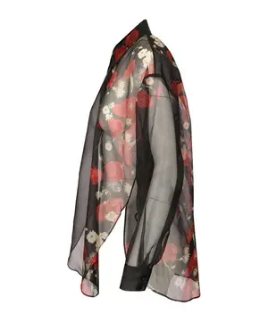 Khaite Floral Printed Long Sleeve Shirt