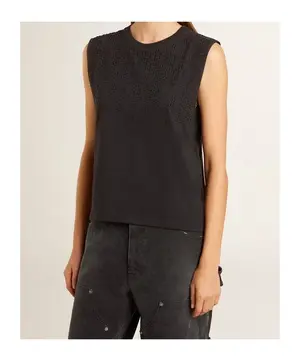 GOLDEN GOOSE Sleeveless Beaded Top