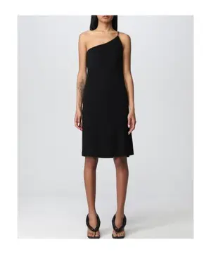 Dsquared2 One Shoulder Mini Dress - Black