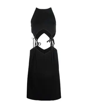 Bottega Veneta Cut-out Detailed Sleeveless Mini Dress - Black
