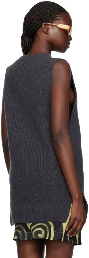 Nanushka Sleeveless Ribbed Wool Blend Jumper