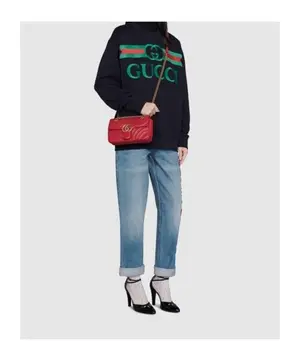 Gucci Gg Marmont Matelassé Mini Shoulder Bag - Red