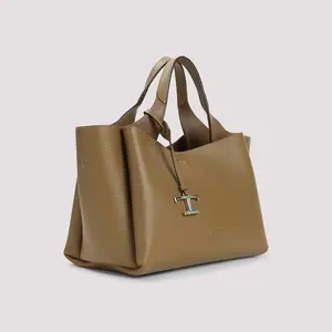 TOD'S Logo Detailed Tote Bag - Brown