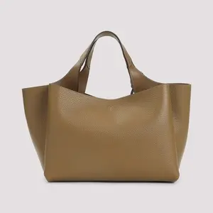 TOD'S Logo Detailed Tote Bag - Brown