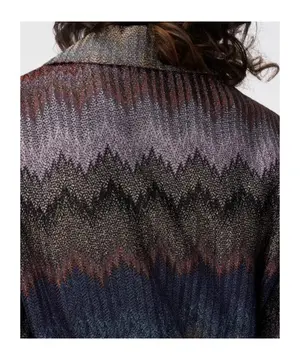 Missoni Single-breasted Blazer With Glitter Print - Black