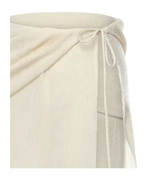 Magda Butrym Side Slit Wrap Skirt With Drawstring Detail