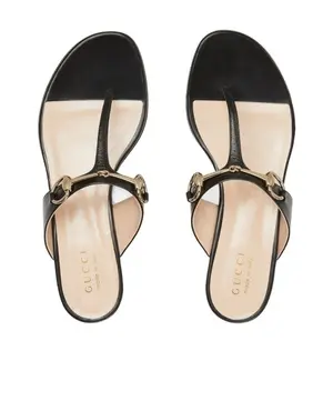 Gucci Lady Horsebit Detailed Thong Sandals
