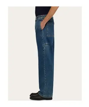 FERRAGAMO Work-inspired Straight-leg Jeans