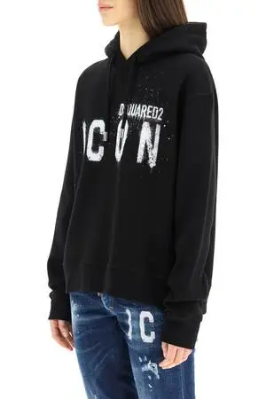 Dsquared2 Spray-paint Icon Print Hoodie