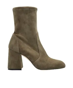 Mid Heel Round Toe Booties