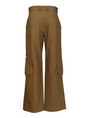 Off-White Wide-leg Cargo Trousers - Brown