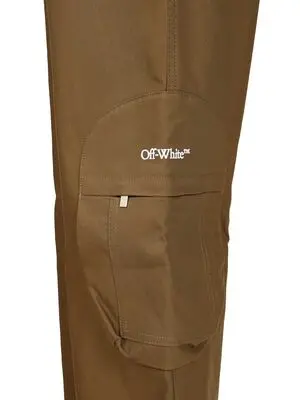 Off-White Wide-leg Cargo Trousers - Brown