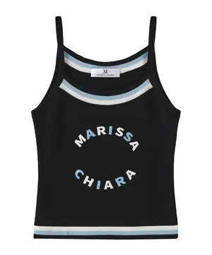 Marissa Chiara Crew Neck Vest - Black