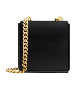 Celine Mini Box Triomphe Bag In Shiny Calfskin