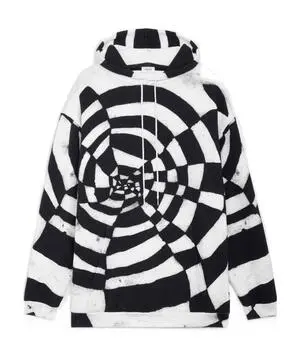 Celine Spider" Graphic Print Fleece Hoodie