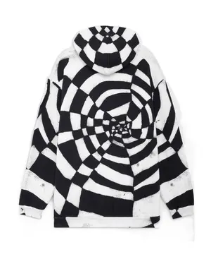 Celine Spider" Graphic Print Fleece Hoodie
