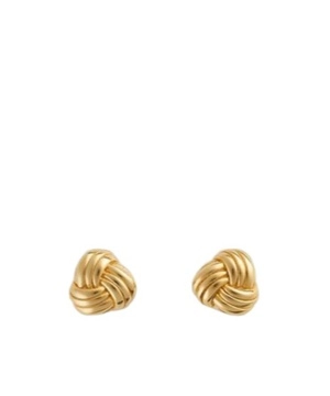 Bottega Veneta Bottega Veneta Intrecciato Knotted Earrings Gold