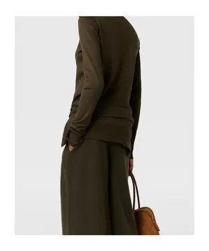 Stella McCartney Tie-front Crewneck Jumper - Olive