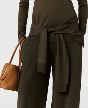 Stella McCartney Tie-front Crewneck Jumper - Olive