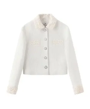 Marissa Chiara Sequined Embellished Jacket - White