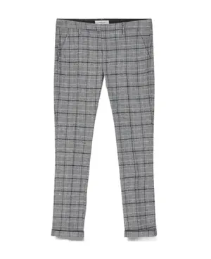DONDUP Plaid Straight Leg Trousers