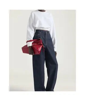 Givenchy Voyou Bag In Shiny Leather - Deep Red
