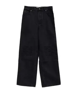 Loewe Anagram Baggy Wide Leg Jeans - Black