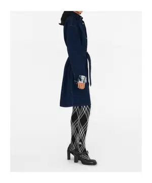 Burberry Belted Buttoned Denim Shirt Dress