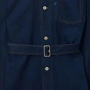 Burberry Belted Buttoned Denim Shirt Dress
