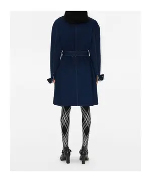 Burberry Belted Buttoned Denim Shirt Dress