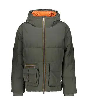 K-WAY Hooded Puffer Down Jacket - Black