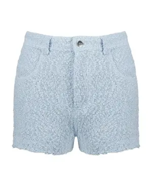 IRO PARIS Belt Loop Textured Shorts - Blue