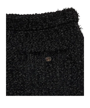 Gucci Tweed Mini Skirt With Double G Buckle Detail