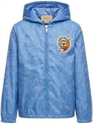 Gucci Hooded Track Jacket With Star Print
