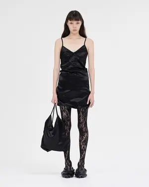 We11Done Satin V-neck Mini Dress