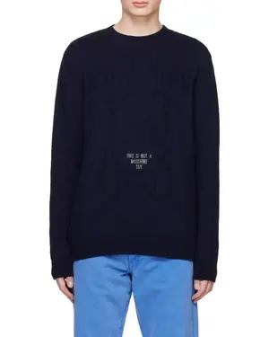Moschino Teddy Bear Logo Knit Sweater
