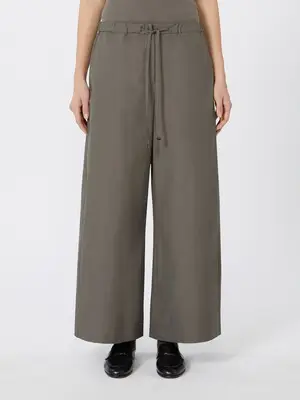 Max Mara Cotton Drawstring Trousers - Medium Gray