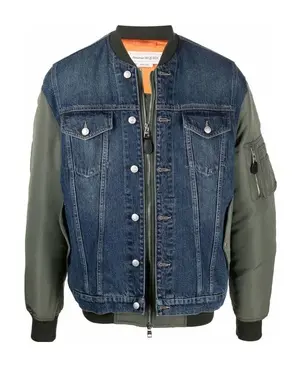 Alexander McQueen Hybrid Denim Bomber Jacket
