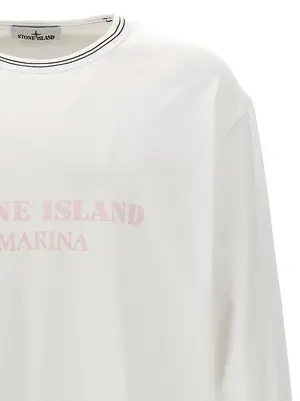 Stone Island Cotton Sweatshirt With Logo Print