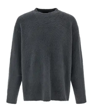 ROBERTO COLLINA Shearling-effect Oversized Knitwear - Black