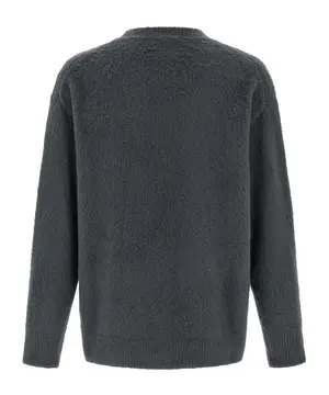 ROBERTO COLLINA Shearling-effect Oversized Knitwear - Black