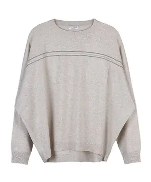 Brunello Cucinelli Long Sleeve Crew Neck Sweater