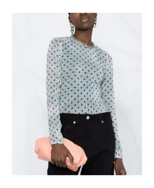 MAISON MARGIELA Printed Silk Bodysuit
