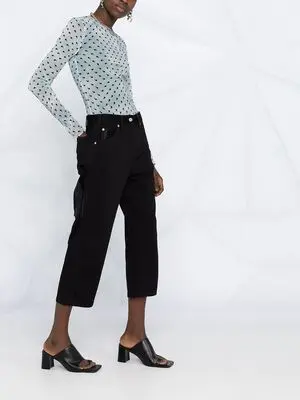 MAISON MARGIELA Printed Silk Bodysuit
