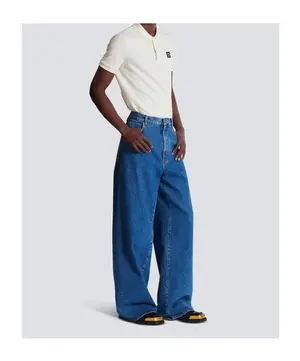 Balmain Wide-leg Denim Jeans