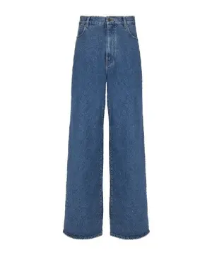 Balmain Wide-leg Denim Jeans - Blue