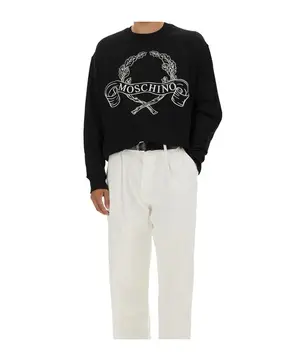 Moschino Sweatshirt With Laurel Crown Logo Embroidery