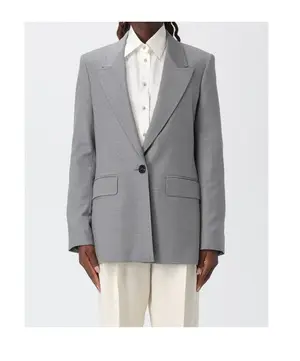 Max Mara Bolsena Single-breasted Tailored Blazer - Grey