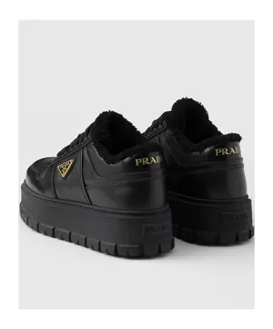 Prada Logo Plaque Lace-up Sneakers